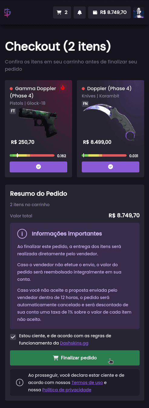 Dashskins.GG - Compre e Venda Skins e Itens de CS2